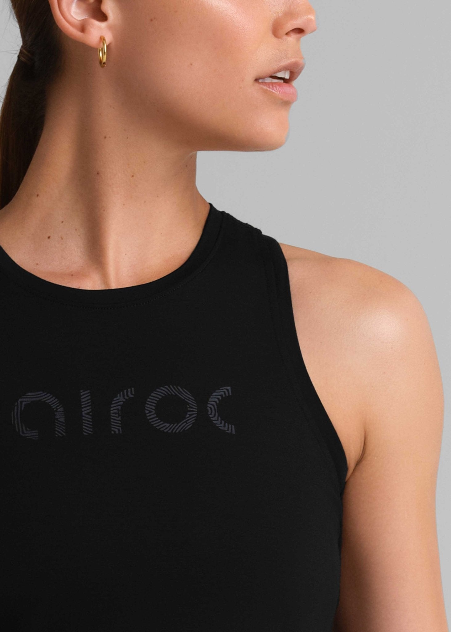 Airoc Women's Bamboo Flo Racer Vest, Midnight Black